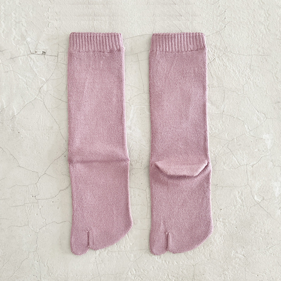 Luminous Silk Tabi Crew Length Socks / Lavender - Yu-ito – (ki:ts)