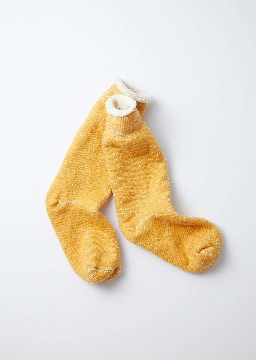 DOUBLE FACE CREW SOCKS / Yellow - ROTOTO – (ki:ts)