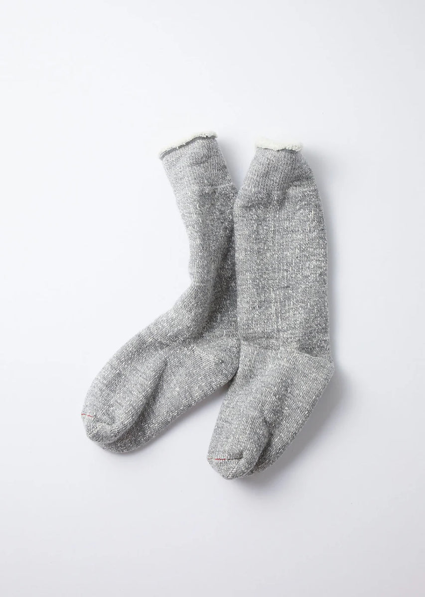 DOUBLE FACE CREW SOCKS / M.Gray - ROTOTO – (ki:ts)
